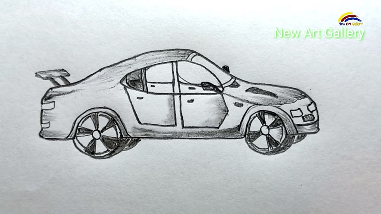 How to Draw a Car Very Easy step by step | एक कार बनाएं | গাড়ি আঁকার ...