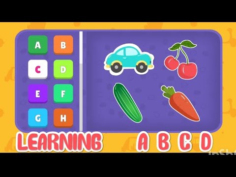 Learning ABCD Letters And Basic English Vocabulary | FOR KIDS - YouTube