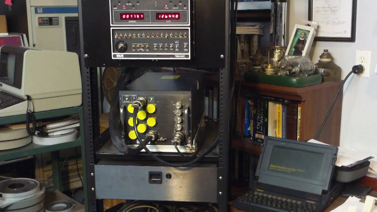 Rolm 1602 Military Computer with Paper Tape Reader - YouTube