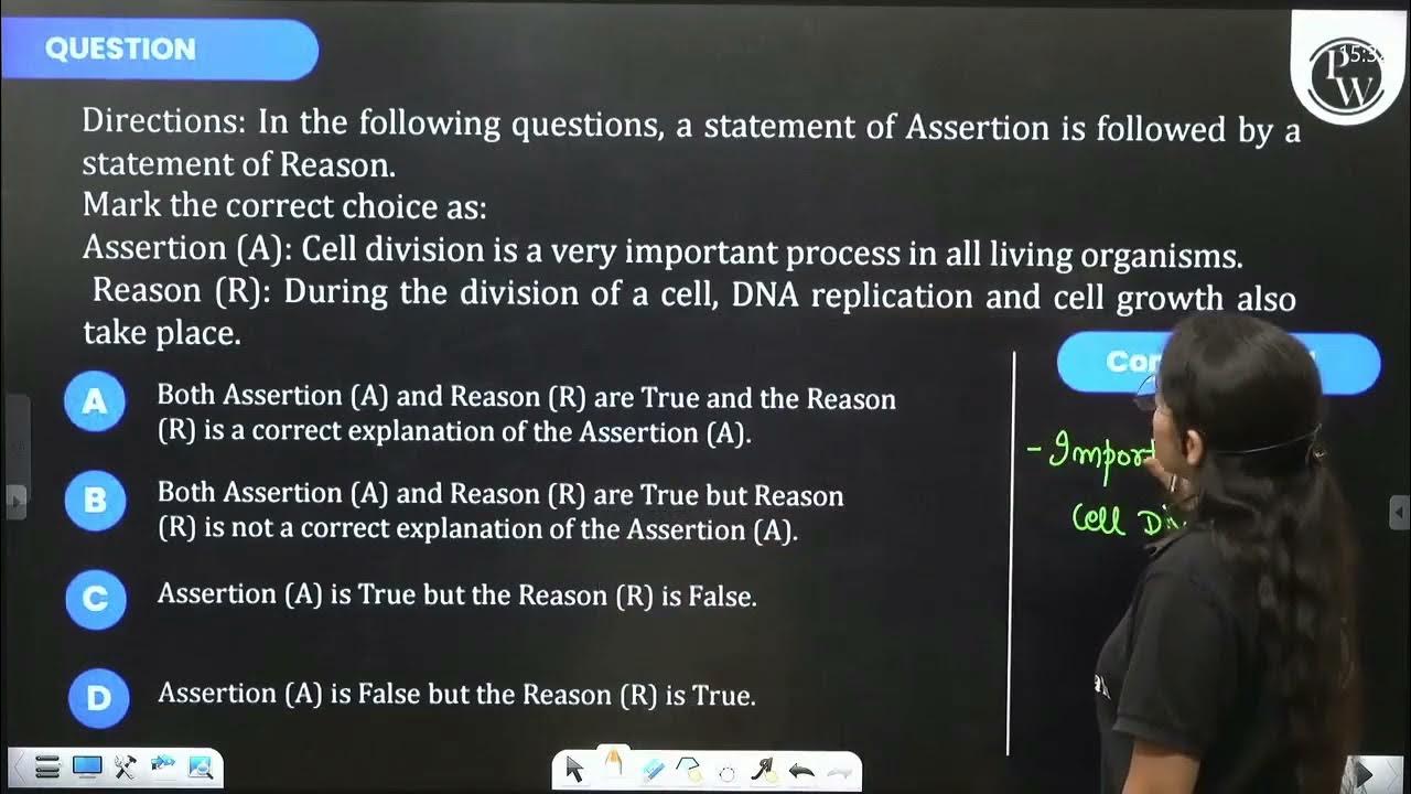 Read the following statements Assertion (A): Cell division is a very important process in all li ...