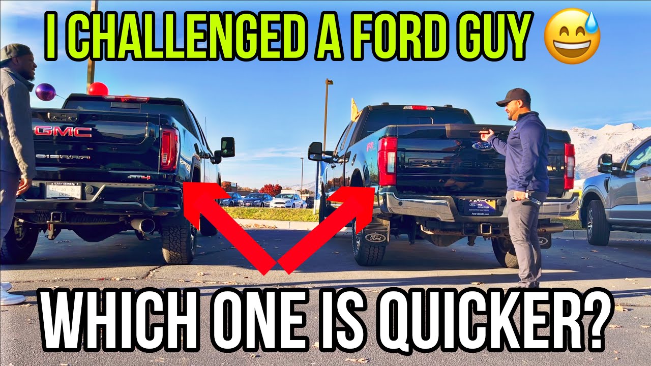 Ford Super Duty VS GMC HD Challenge: Cocky GMC Owner Challenged A Ford ...