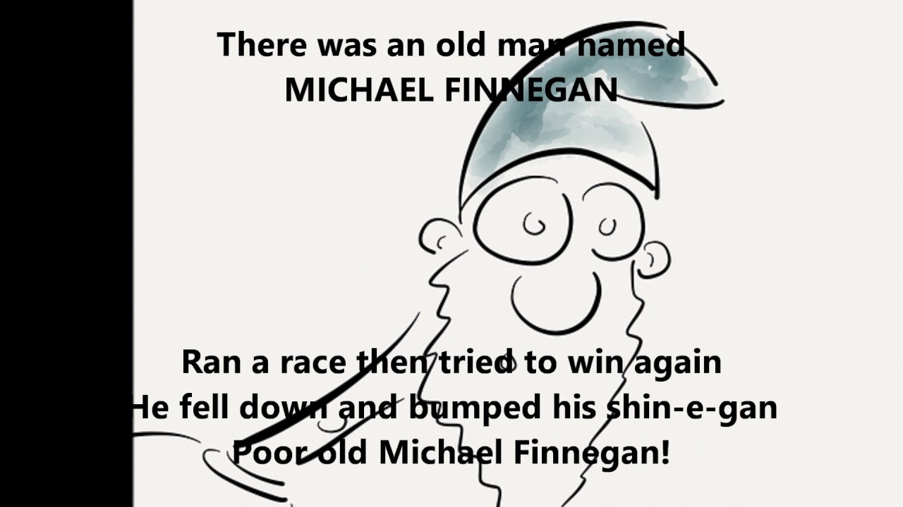There was an old man named MICHAEL FINNEGAN Lyrics Words Text trending ...