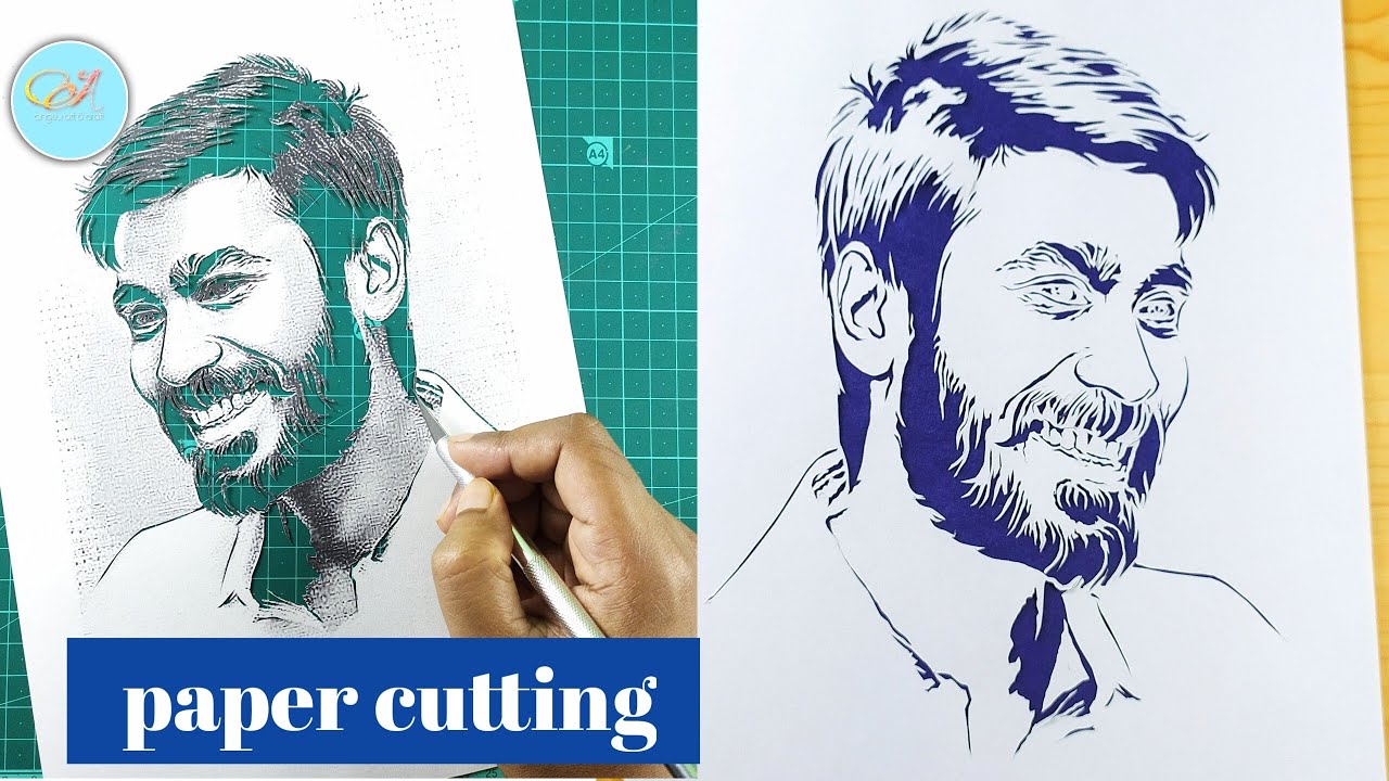 PAPER CUTTING ART | HOW TO MAKE PAPER CUTTING ART OF A PORTRAIT ...