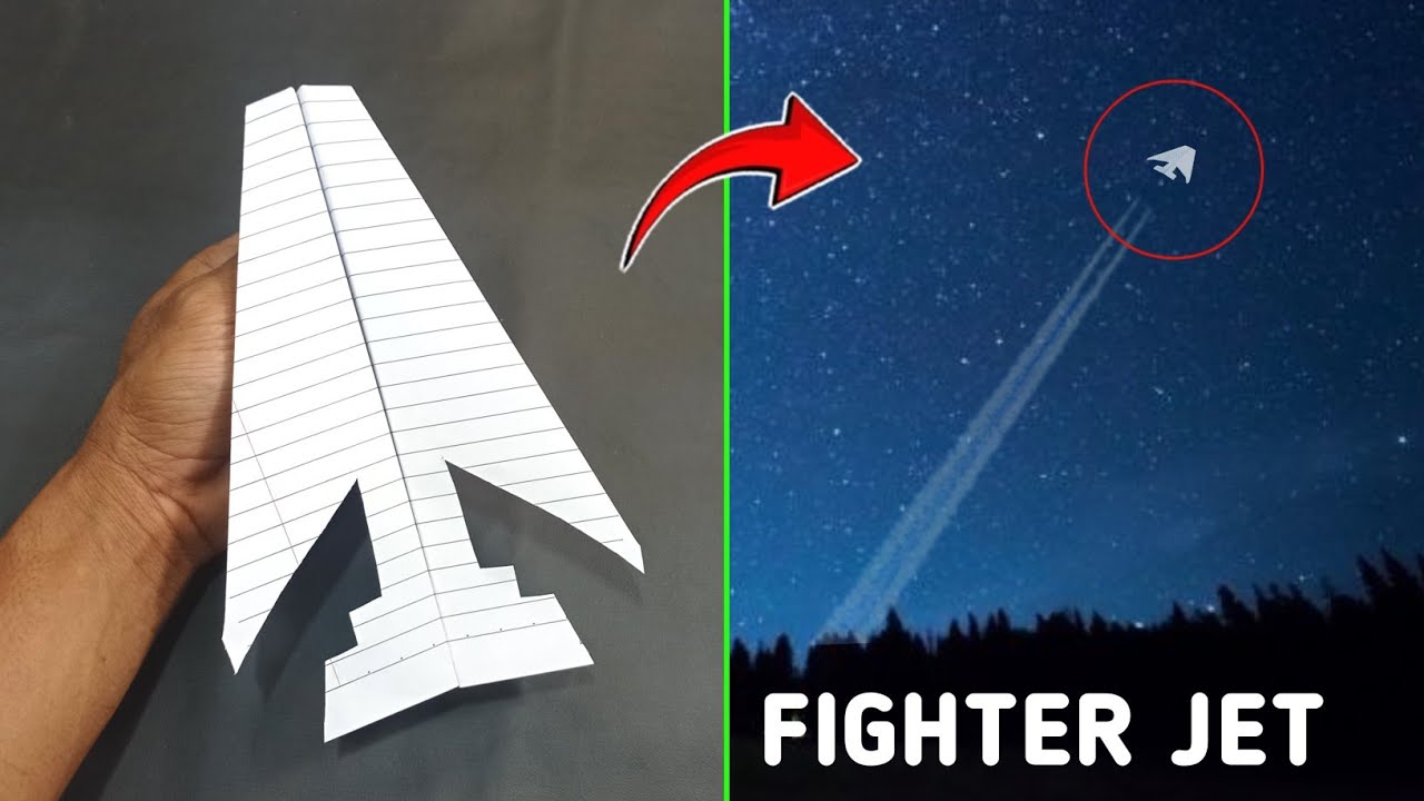 Epic paper Airplane that Flies Over 200 Feet - Tutorial Step By Step ...