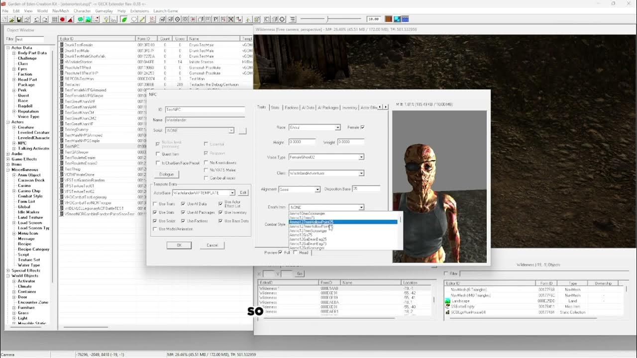 FNV Geck Tutorial 4: Making a Custom Npc - YouTube