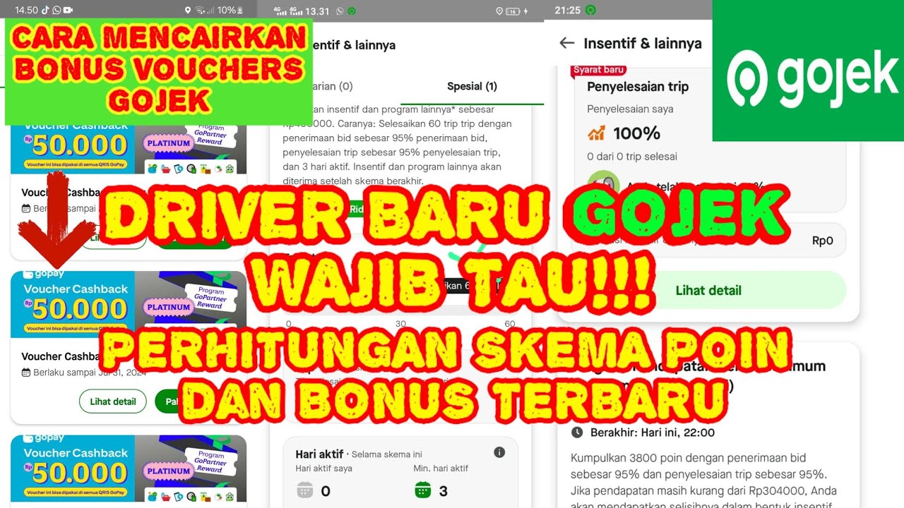 DRIVER GOJEK WAJIB TAU!!! Skema Poin dan Bonus Insentif Terbaru di ...
