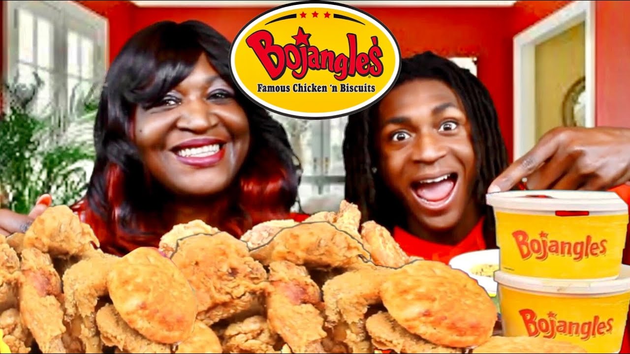 BOJANGLES FEAST !!! BOJANGLES CHICKEN MUKBANG ... LET'S TALK ABOUT IT ...