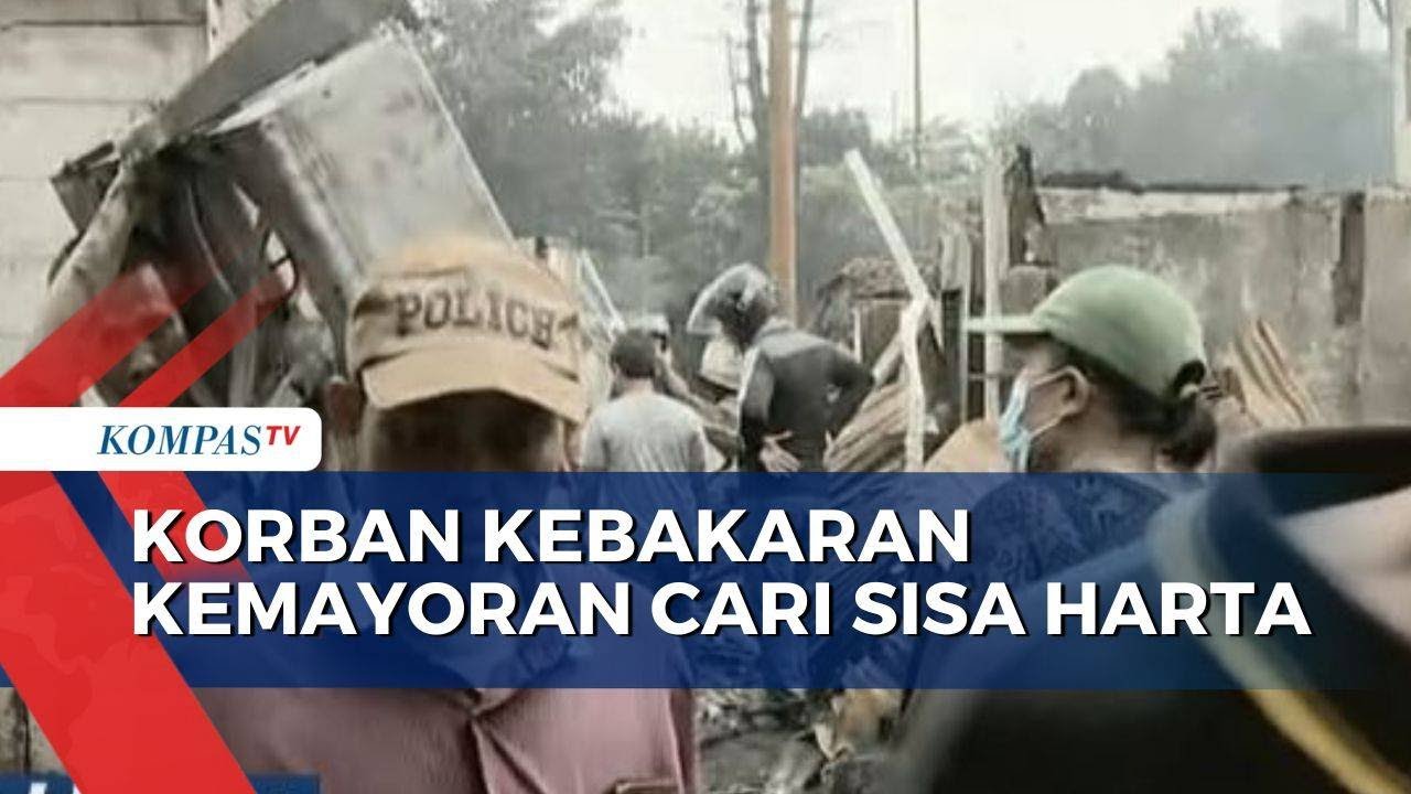 Nasib Korban Kebakaran Kemayoran, Mengais Harta Benda yang Tersisa di Puing-Puing Bangunan - YouTube