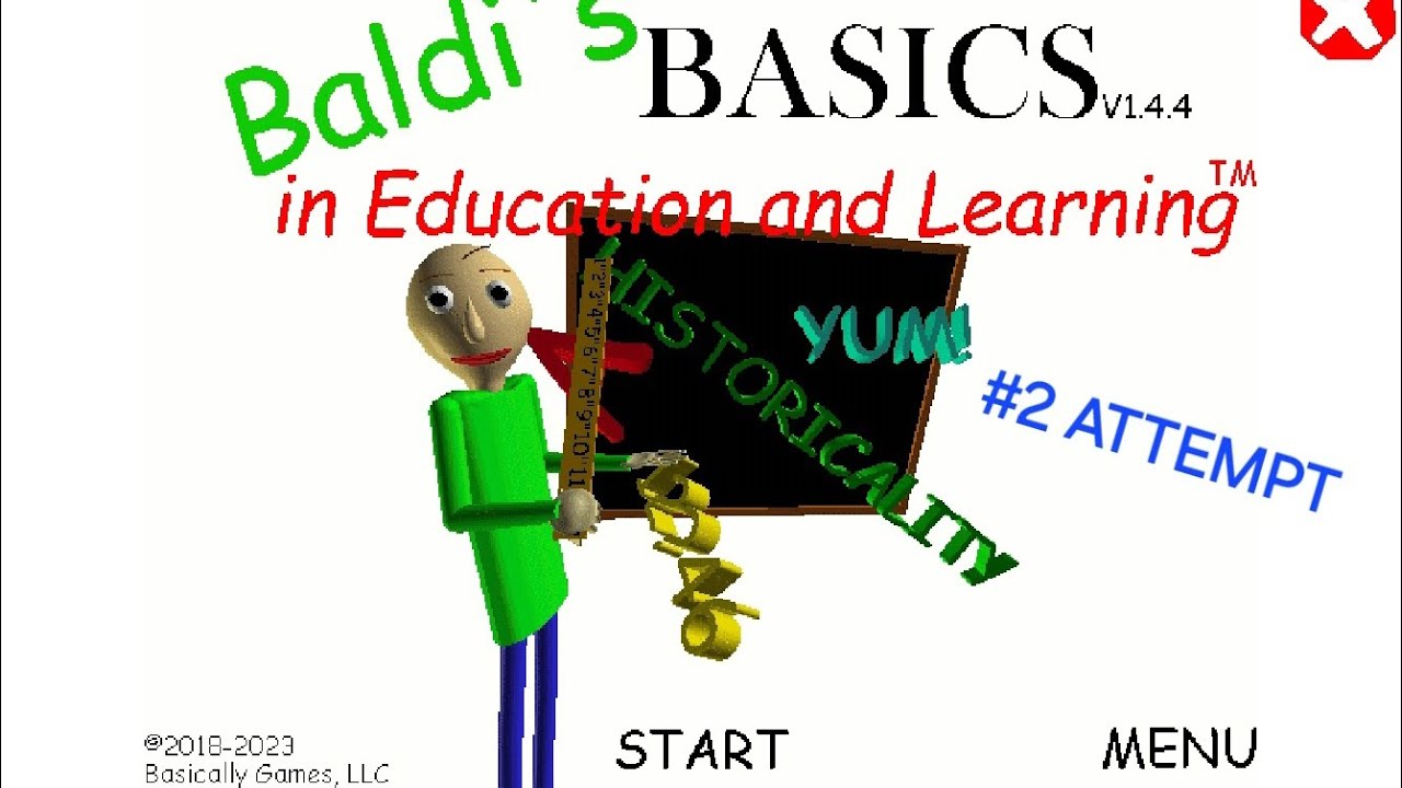 Baldi's Basics 2ND ATTEMPT - YouTube