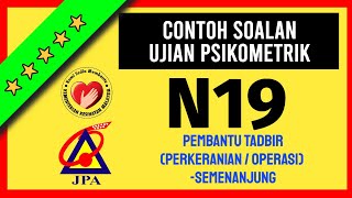Contoh Soalan Ujian Psikometrik Pembantu Tadbir Perkeranian Operasi N19 ...