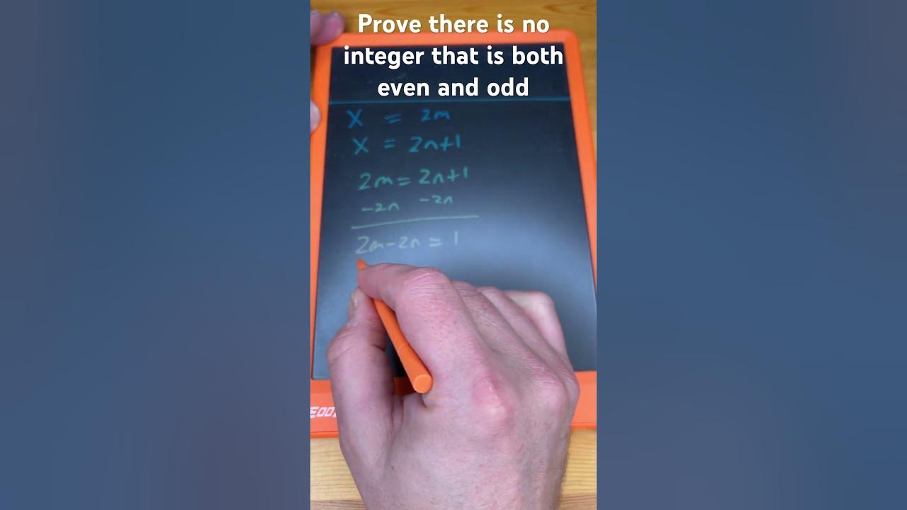 Prove there is no integer that is both even and odd - YouTube