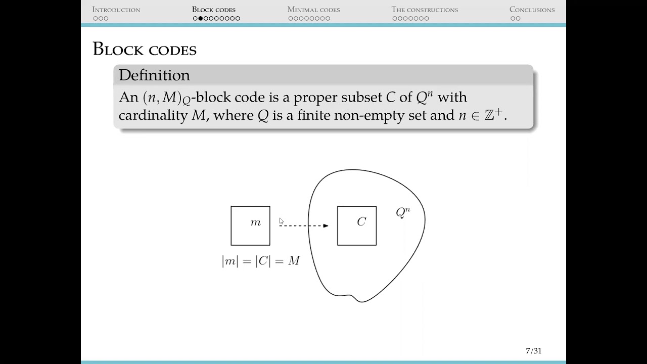 Minimal linear codes: new constructions -- René Rodríguez -- 23.11.2020 ...