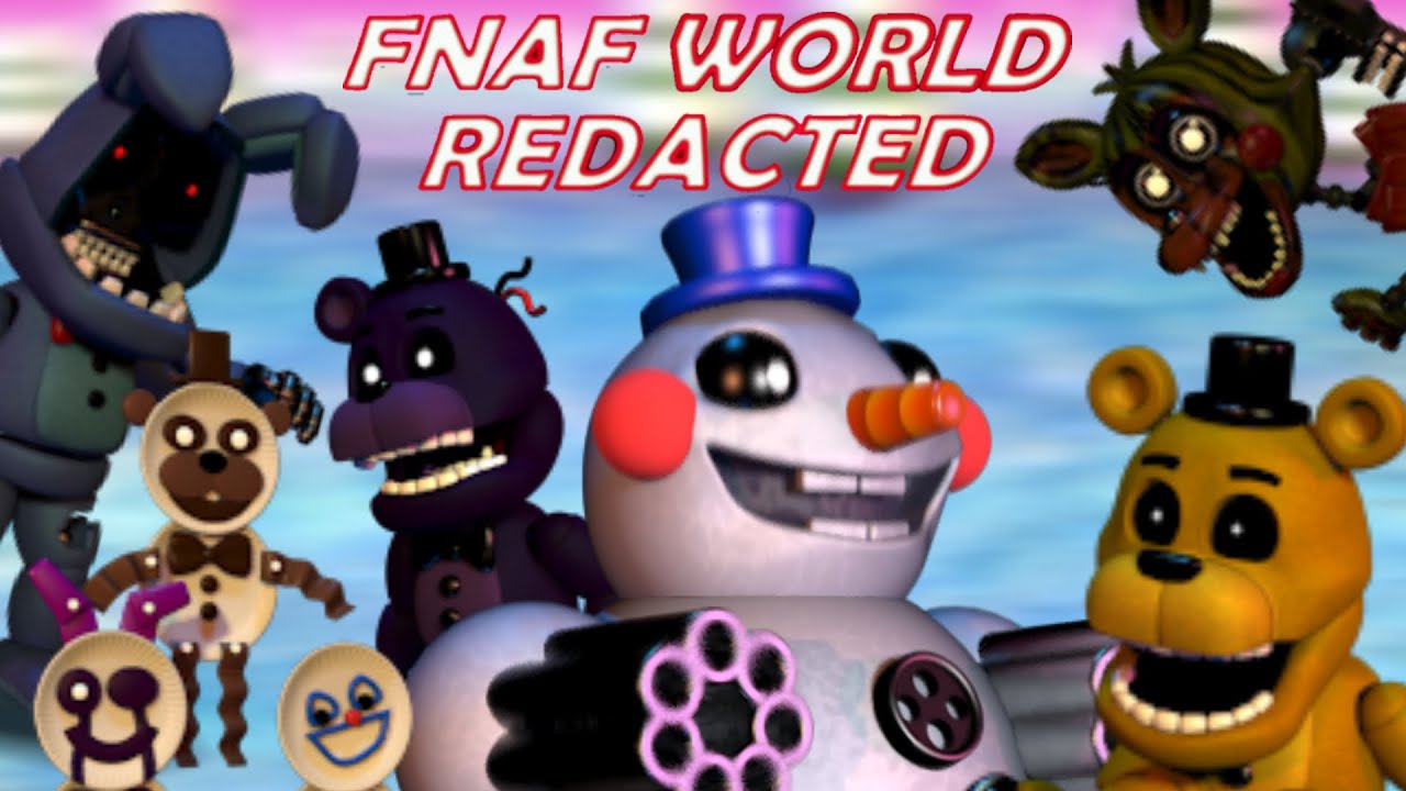 FNaF World Redacted | Collecting a lot of characters - YouTube