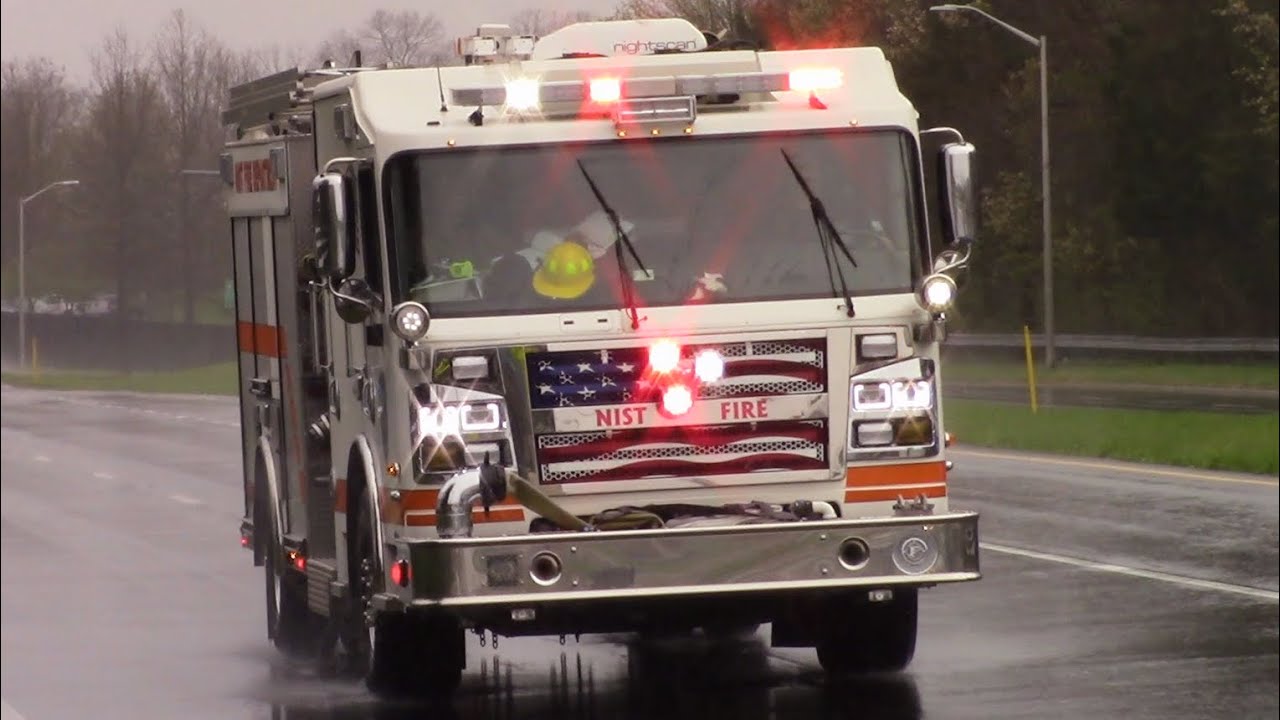 NIST Fire Department Engine 753 Responding - YouTube