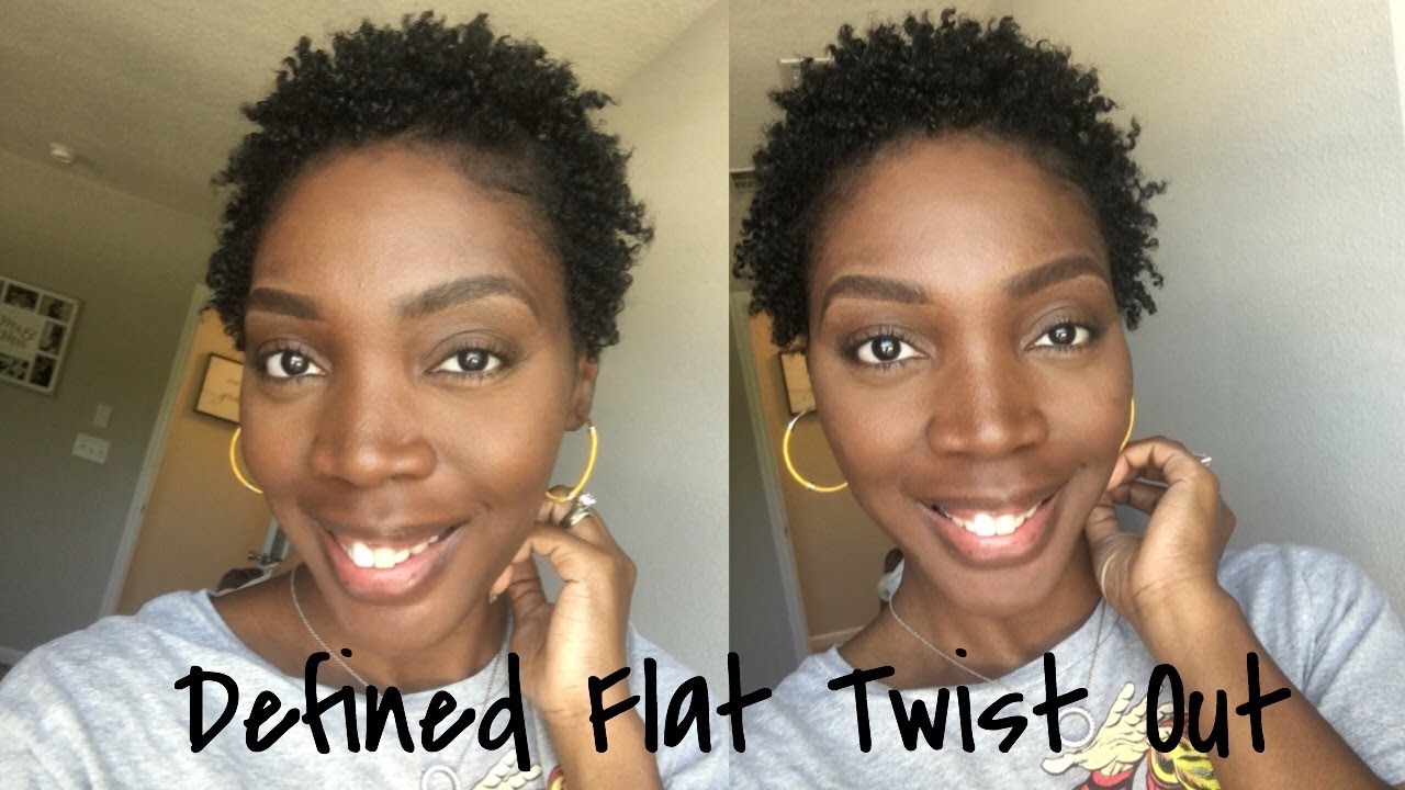 Super Defined Flat Twist Out On Very Short TWA - YouTube