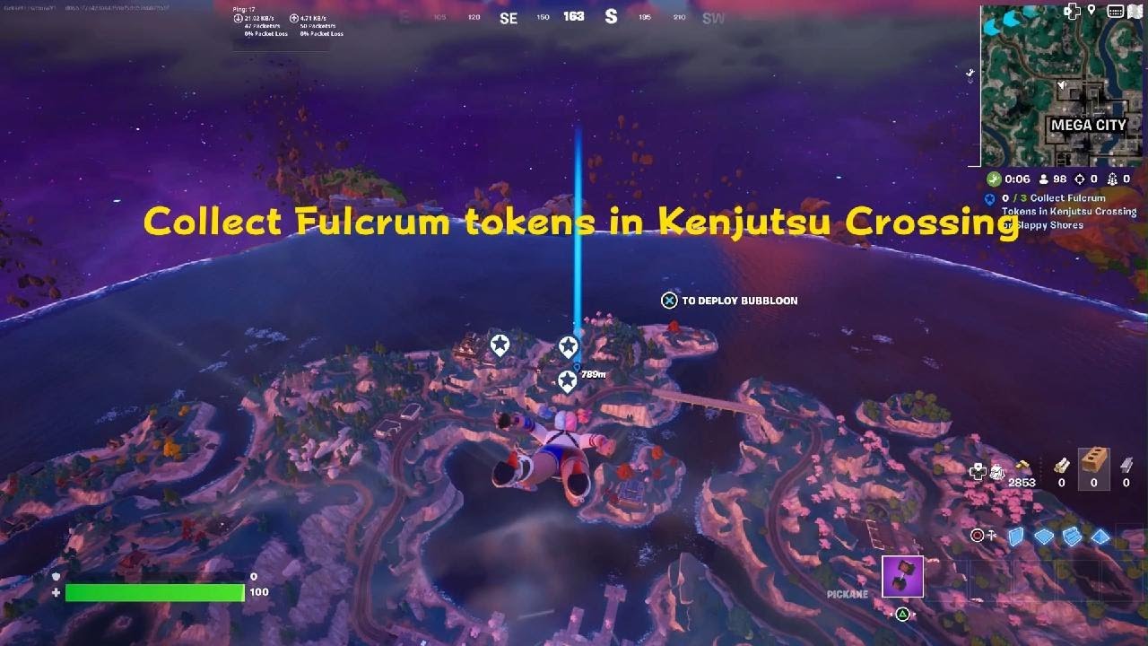 Fortnite Quest Collect Fulcrum tokens in Kenjutsu crossing - YouTube