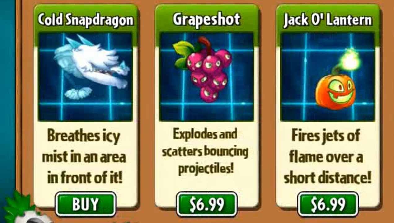 Plants vs Zombies 2 - Cold Snapdragon in the Store - YouTube