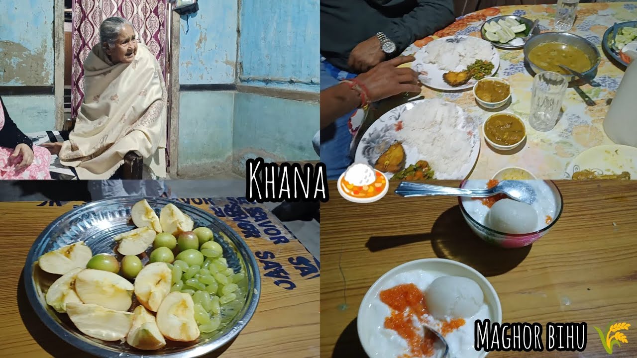 #vlog Maghr bihur khana 🍛🌾Mr student or ghorot nimontron 🤭purona gaonr ...