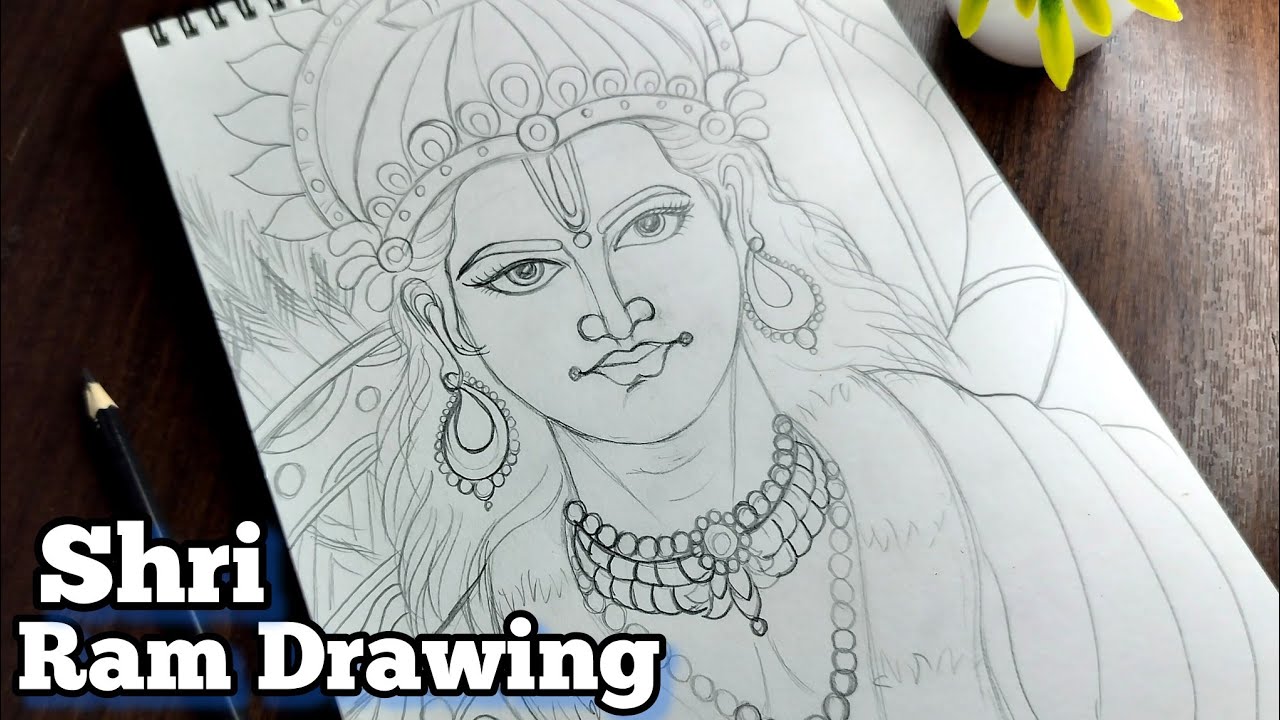 Shree Ram Drawing || Outline Tutorial Step by Step || Supriya art's ...