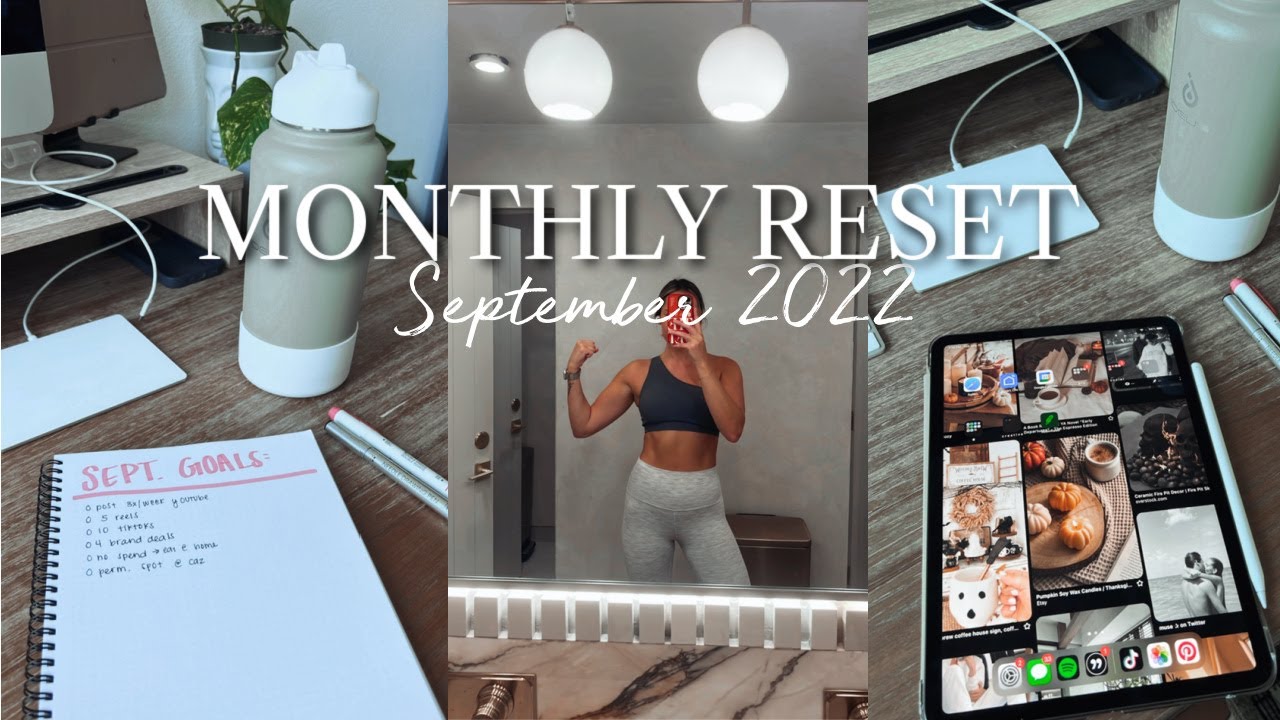 MONTHLY RESET: goal planning, mood boards and closet declutter! - YouTube