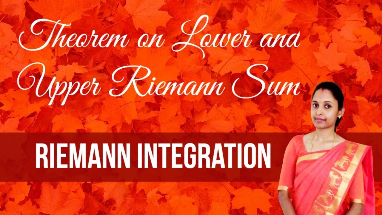 Theorem 1 on Lower and Upper Riemann Sum/Part 1/Vidhya Deepak_VD/Math with VD. - YouTube