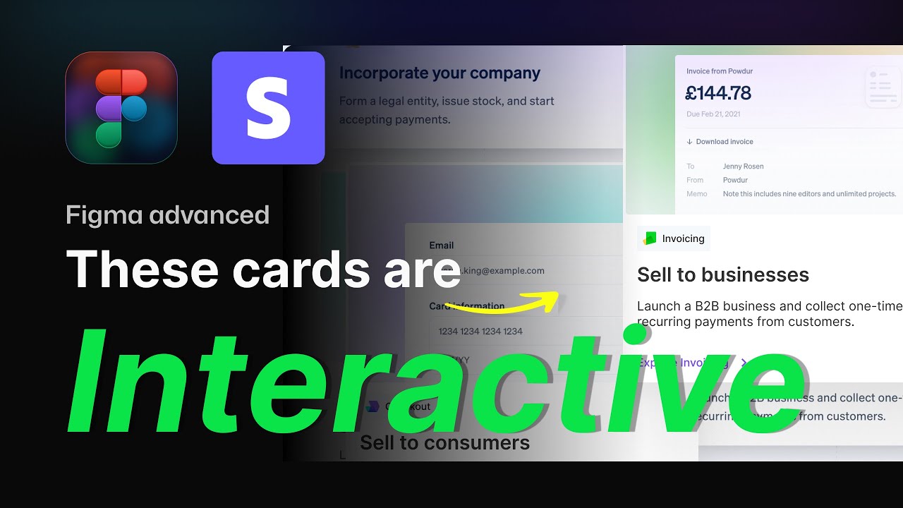 Stripe's Interactive Card Component - Figma Prototype Tutorial - YouTube