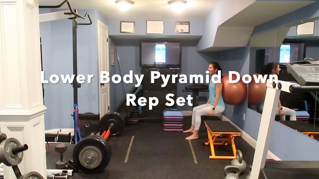 Lower Body Pyramid Down Rep Set #withme - YouTube