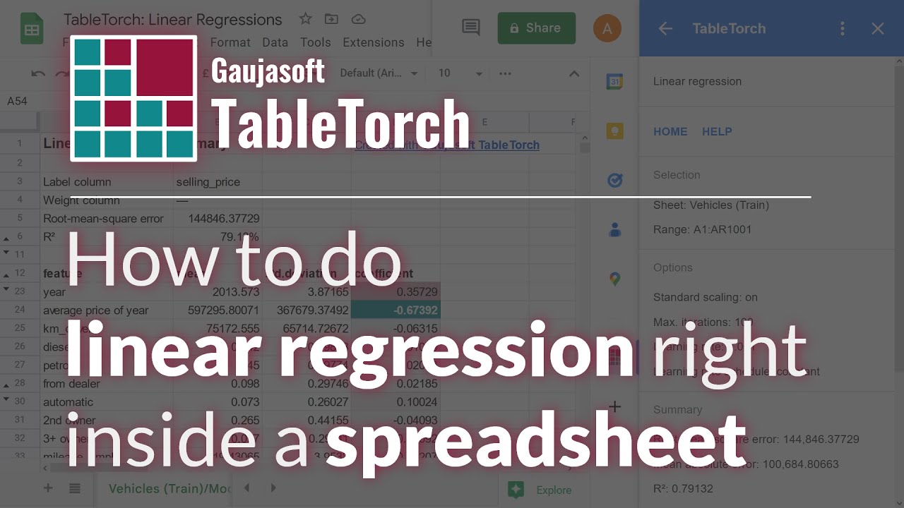 Performing A Linear Regression In Google Sheets With TableTorch YouTube performing-a-linear-regression-in-google-sheets-with-tabletorch-youtube