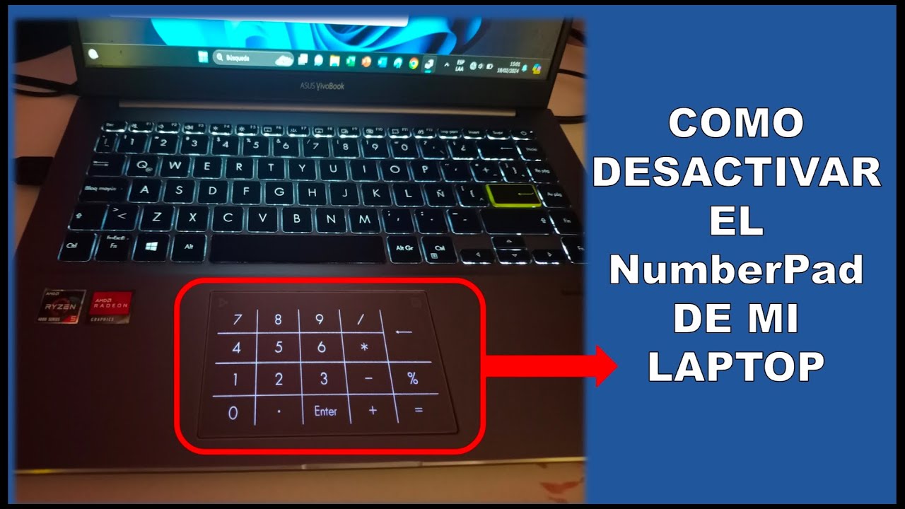 Como desactivar el NumberPad en mi laptop Asus - YouTube