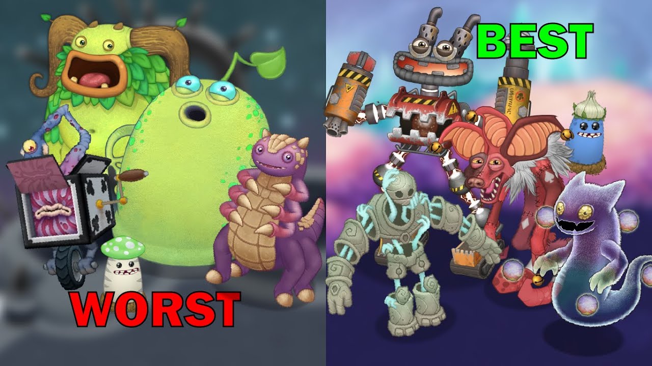 The BEST And WORST Monsters In My Singing Monsters! - YouTube