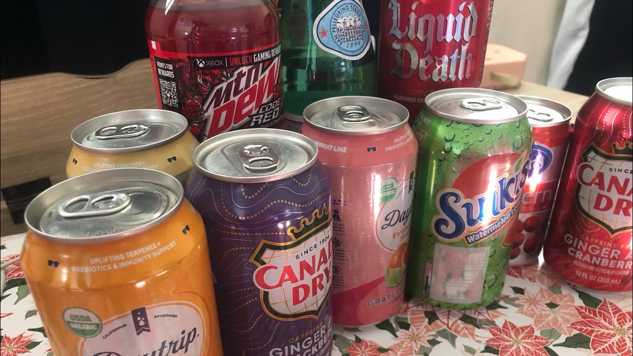 My week drinks 🥤 sparkling water prebiotic drinks sodas energy drinks # ...