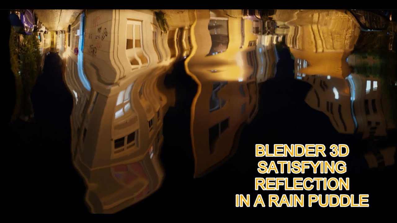 BLENDER 3D | Satisfying Rain in Puddle with Reflection (Eevee) - YouTube