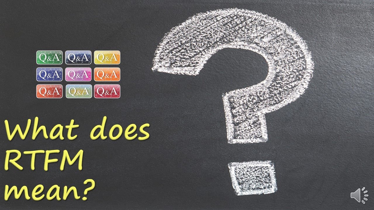 What does RTFM mean? - YouTube