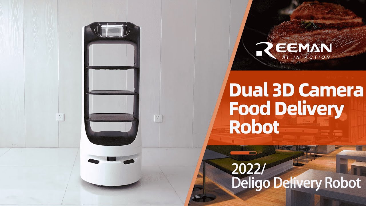 Food delivery robot with dual 3d cameras - YouTube