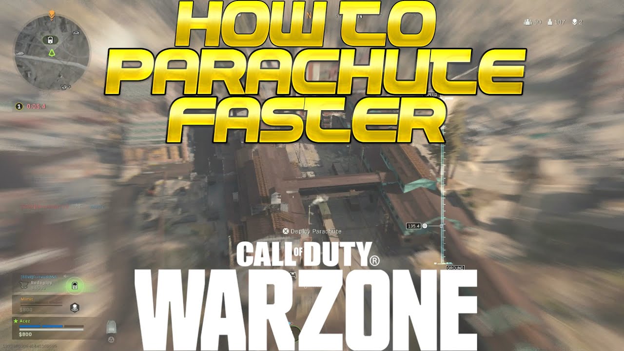 Call Of Duty : Warzone - How To Parachute FASTER! - Modern Warfare ...