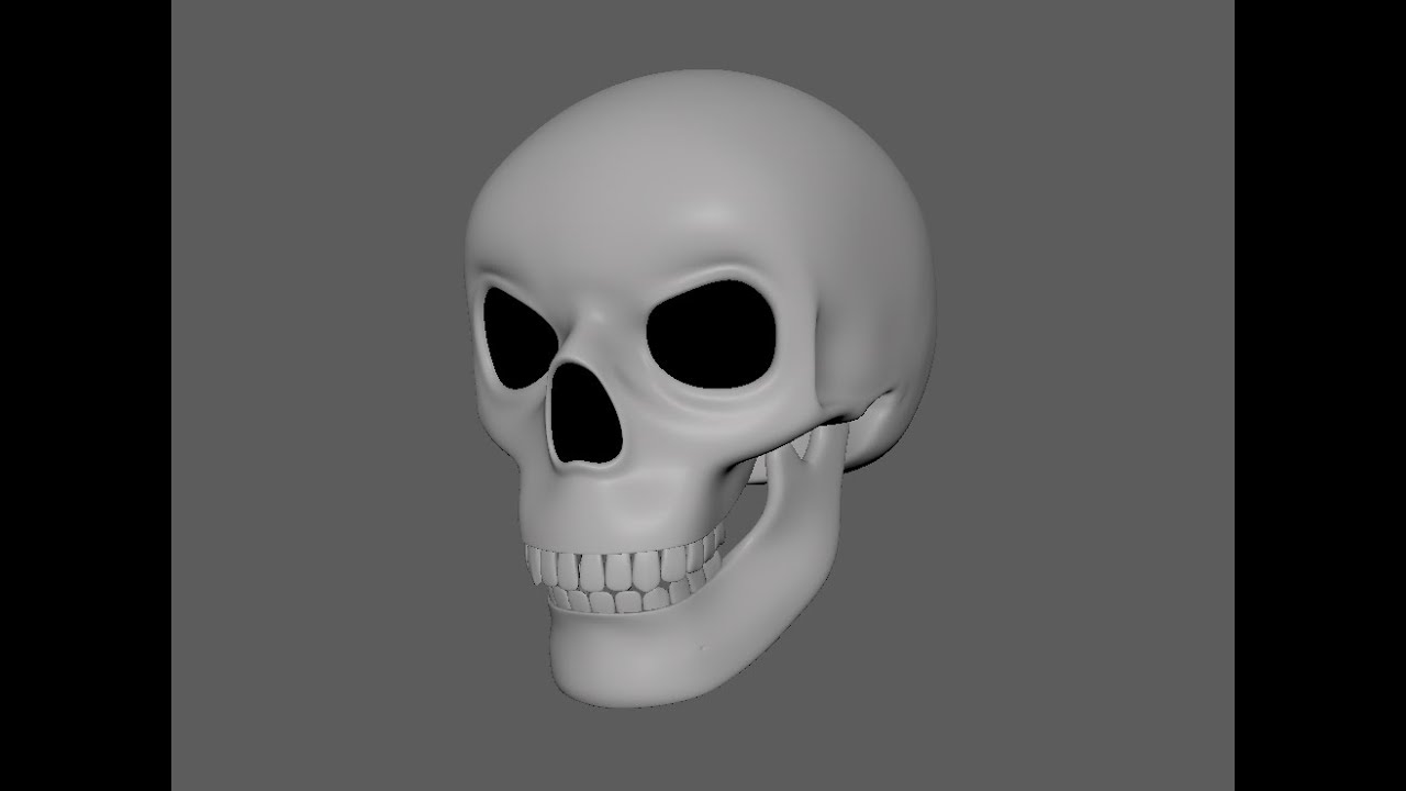 3D Modeling a Skull - YouTube