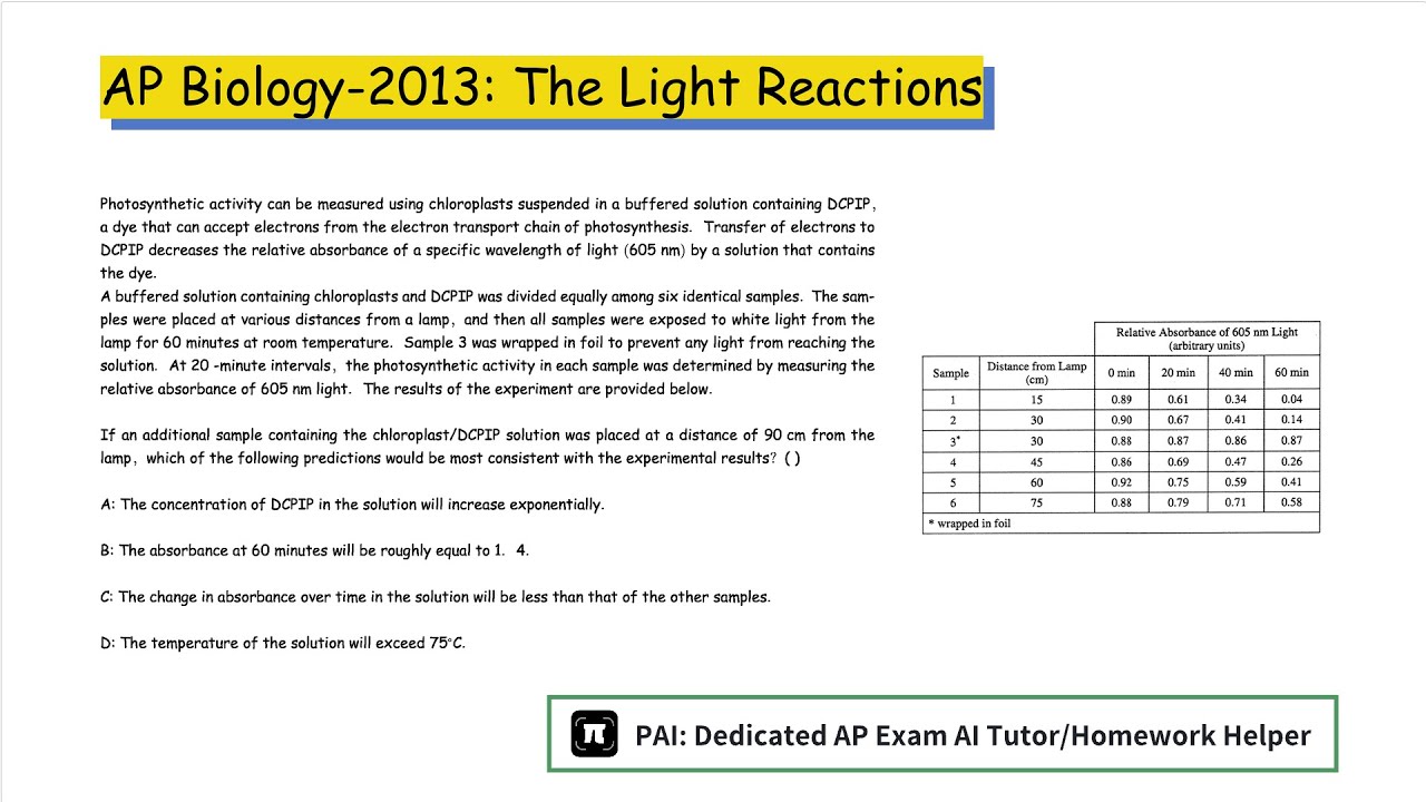 2013 AP Biology: The Light Reactions: Photosynthesis - YouTube