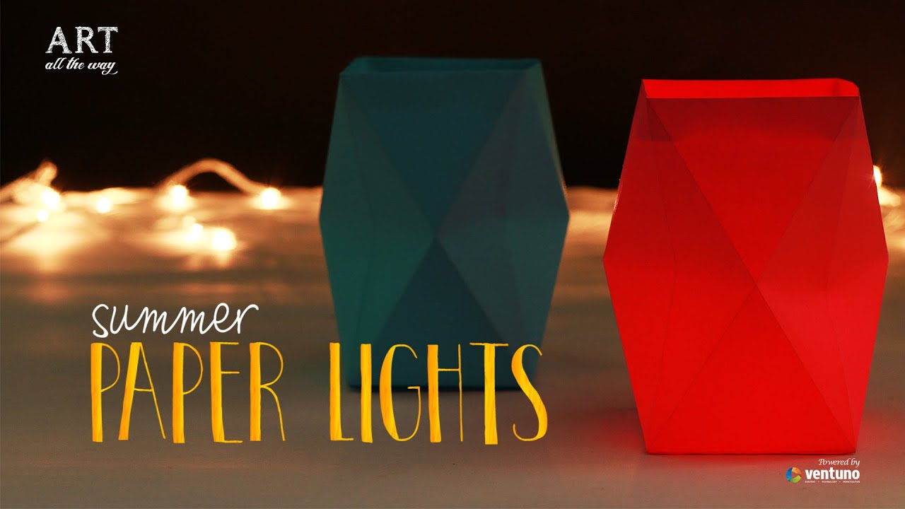 How to make : Summer Paper Lights | Paper Craft - YouTube
