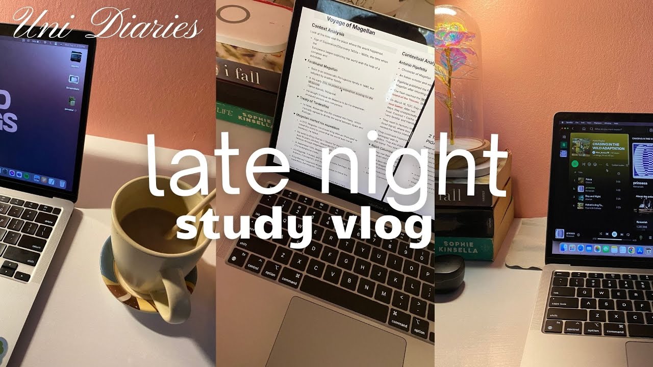 study vlog: psychology revision, midnight motivation, late-night study ...