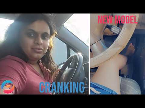Miss Madeline CRANKING and REVVING her old car - NEW MODEL - PEDAL PUMPING @MadelineCrankitUp