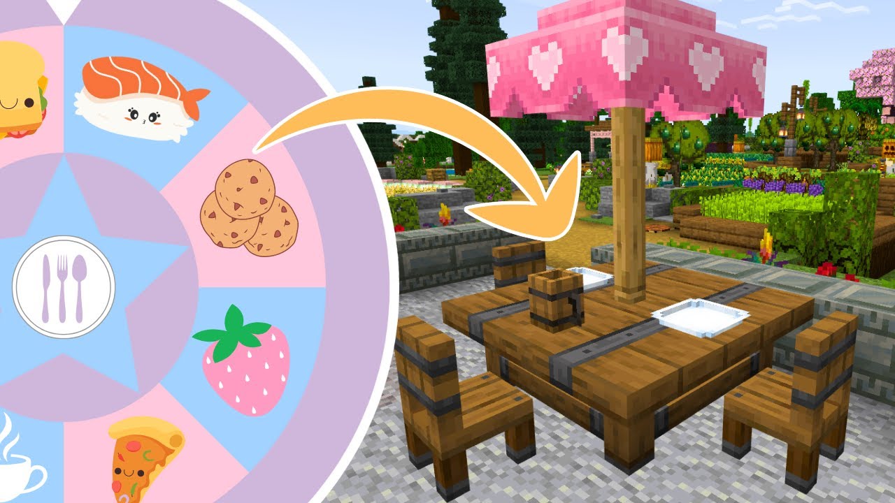 Using a Random Wheel to Determine My Next Meal in Minecraft 🍽️ - YouTube