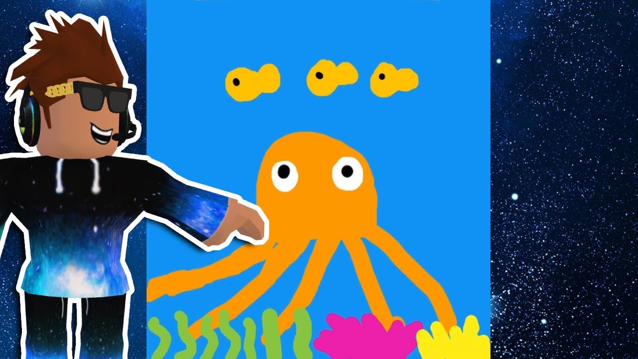 How to draw a easy octopus in Roblox speed draw - YouTube