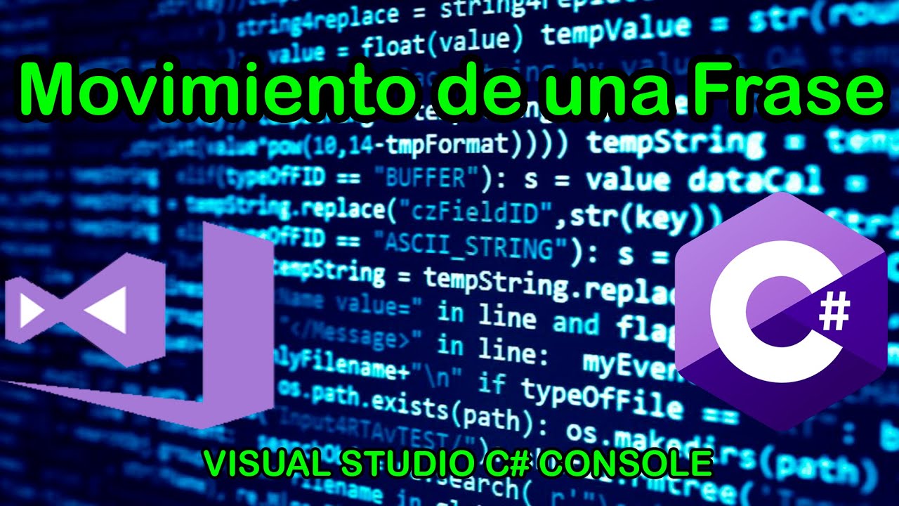 Movimiento de una frase (visual studio C# consola) - YouTube