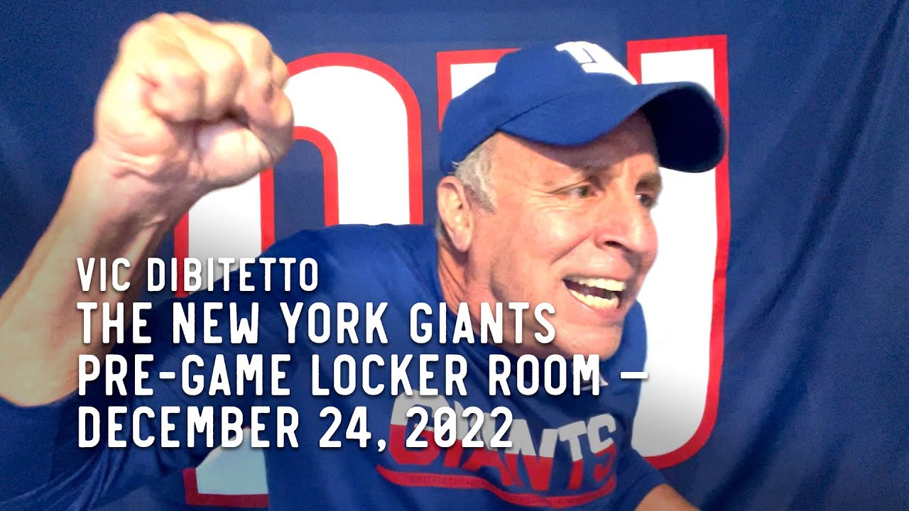 The New York Giants Pre-Game Locker Room with Vic DiBitetto — December ...