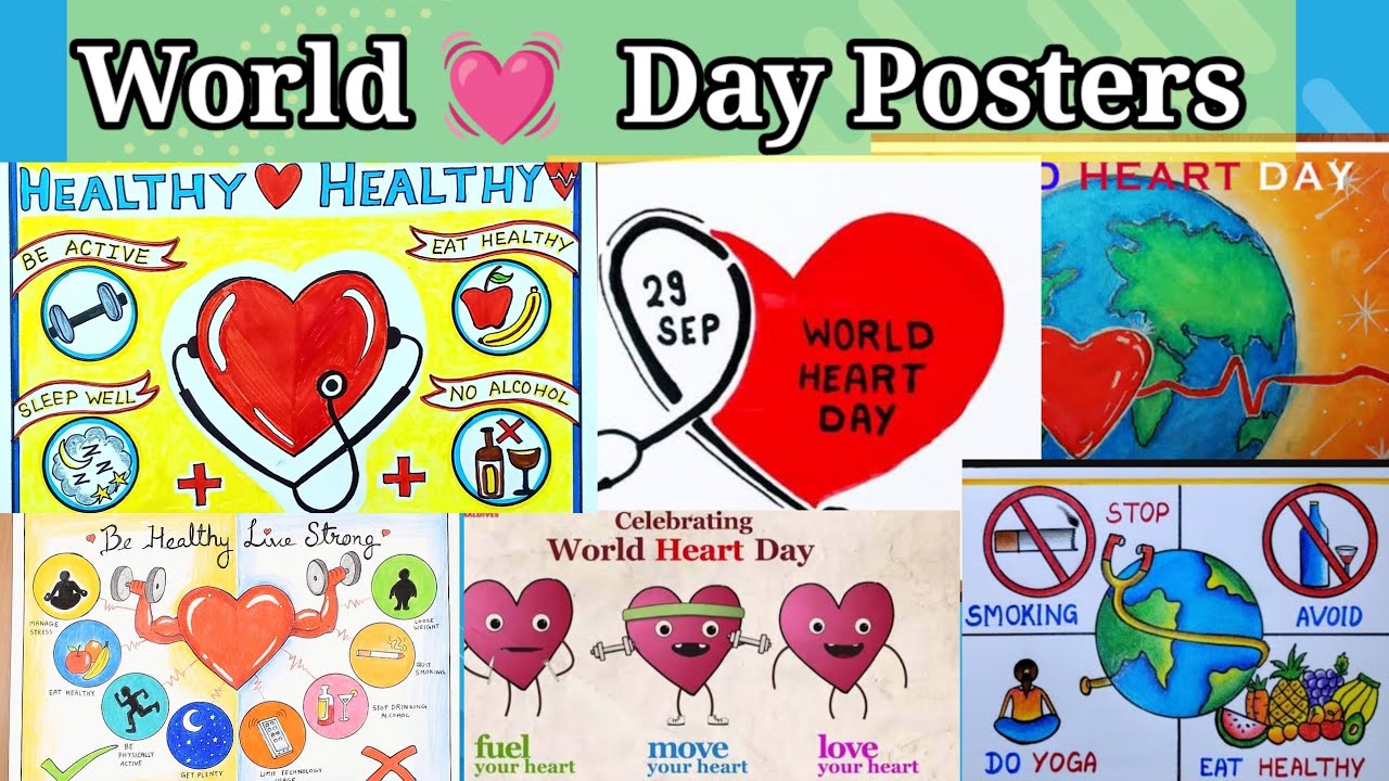 Creative World Heart Day Posters, Heart Day Drawing 2023 - YouTube