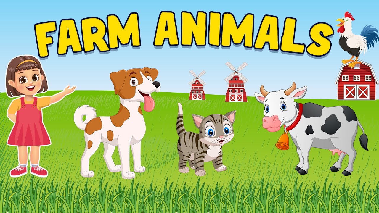 The Farm Animals Song | Fun and Educational Tune for Kids About Cows ...