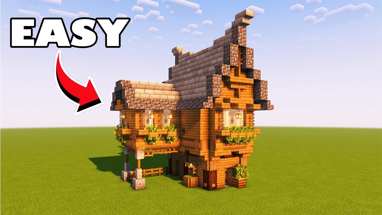 TUTORIAL MEMBUAT RUMAH "SPRUCE MEDIEVAL" | Minecraft Build 1.20 - 1.21 ...