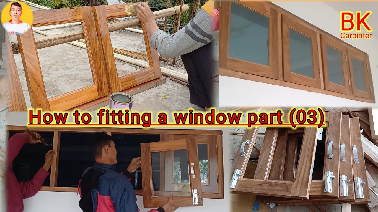 How to make a simple ventilation wooden window ||how to fitting window ...
