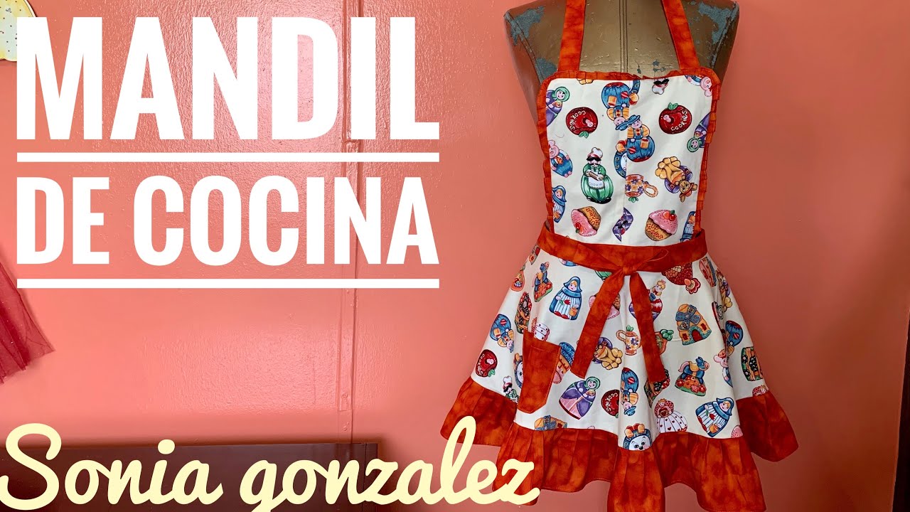 DIY #37 MANDIL DE COCINA //Kitchen Apron - YouTube