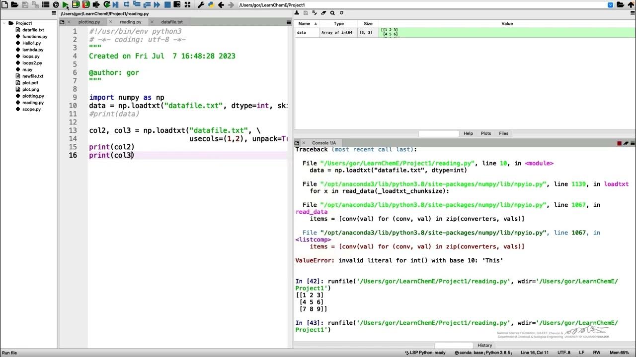 Python Lecture 22: Reading and Saving Data Files - YouTube